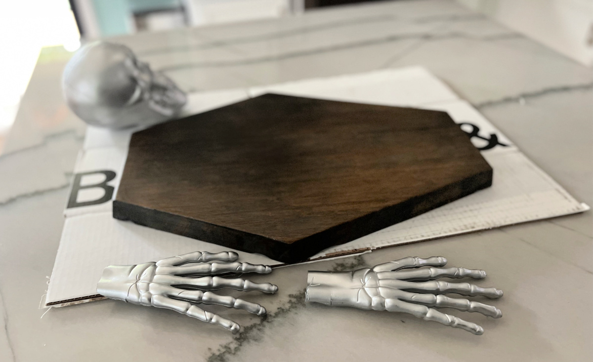 Make a Pottery Barn Inspired DIY Skeleton Charcuterie Board!