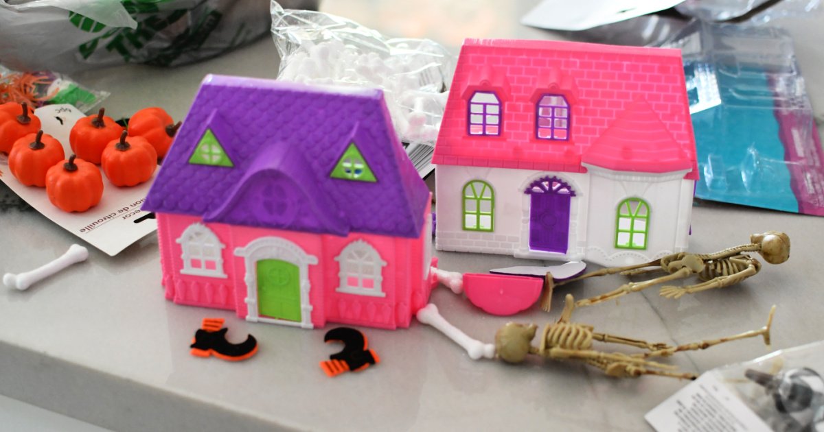 Dollar Tree Halloween DIY Painted Doll House Makeover