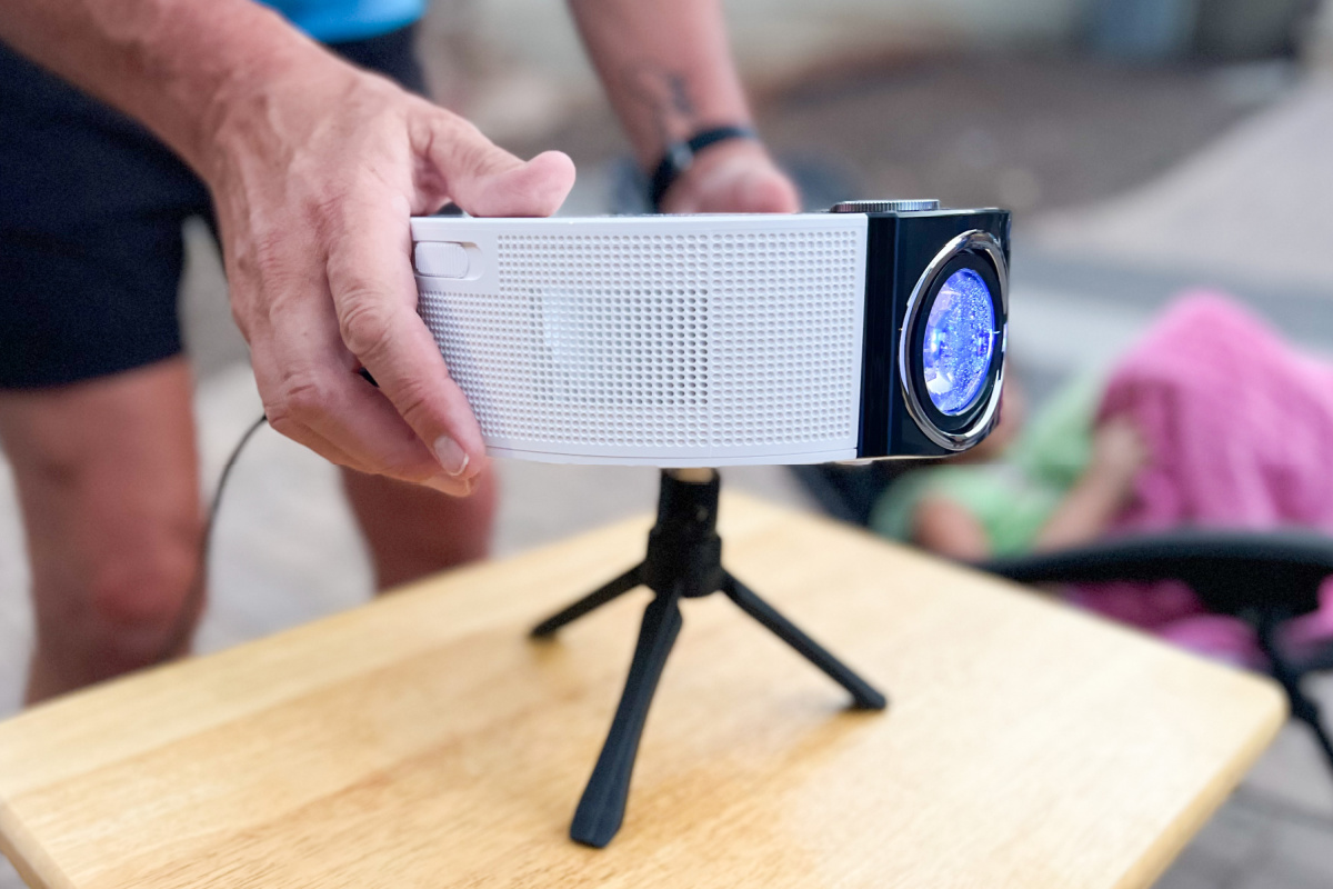 Mini Outdoor 4K Projector w/ Tripod Only $79.99 Shipped on Amazon ...