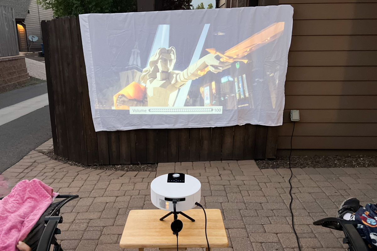 Mini Outdoor 4K Projector w/ Tripod Stand $79.99 Shipped for Prime ...