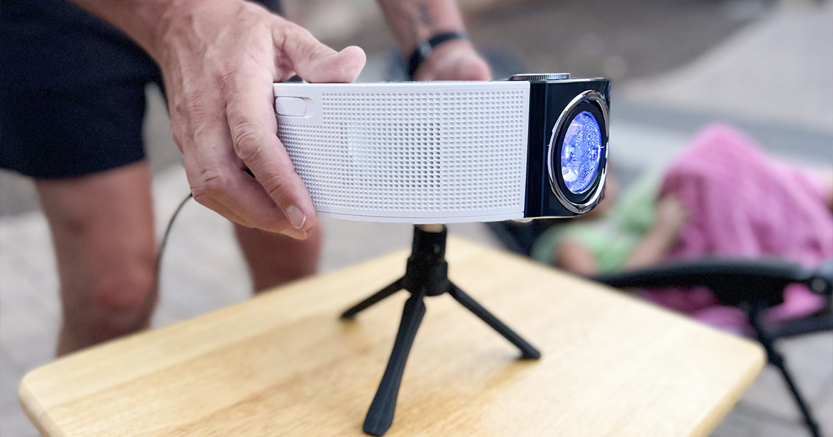 Mini Outdoor 4K Projector w/ Tripod Stand $79.99 Shipped for Prime ...