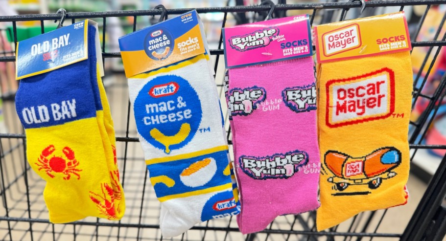 Novelty Food Brand Socks Just $1.25 at Dollar Tree | Old Bay, Mac ...