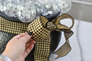 Create a DIY Halloween Witches Cauldron Using Clear Ornaments!