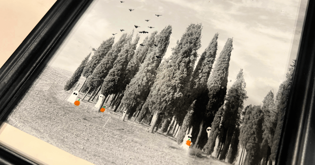 DIY Thrift Store Ghost Painting Makeover for Halloween