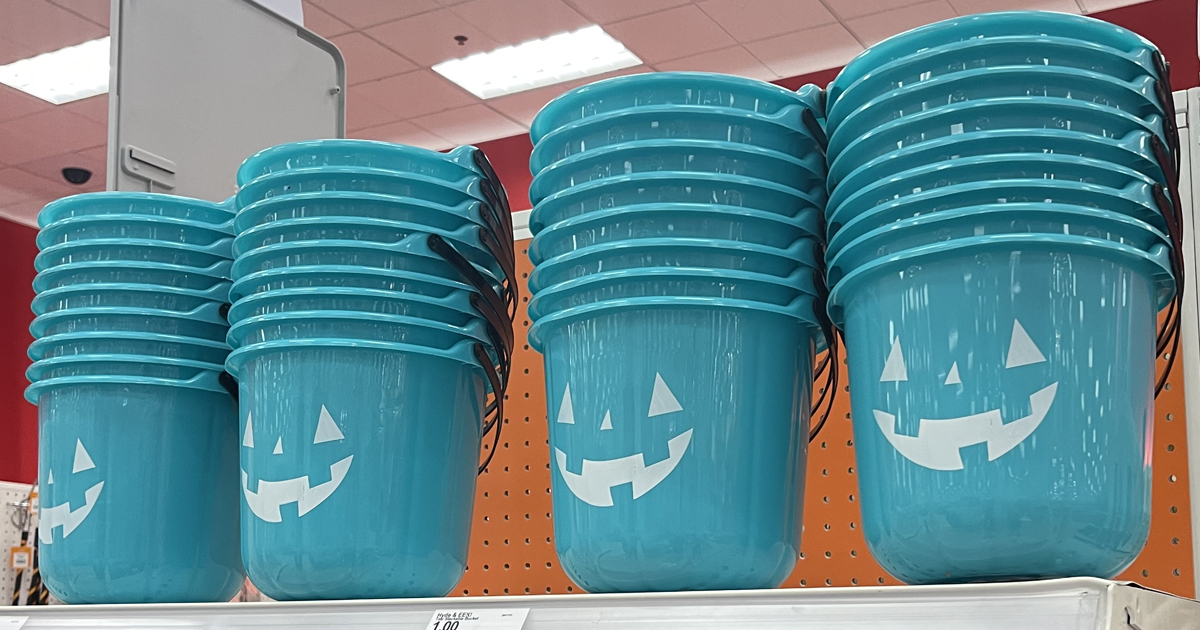 Grab These $1 Target Pumpkin Buckets for Halloween Fun! | Hip2Save