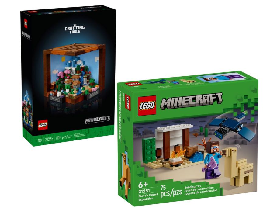 LEGO Minecraft The Crafting Table & Steve's Desert Expedition Bundle ...