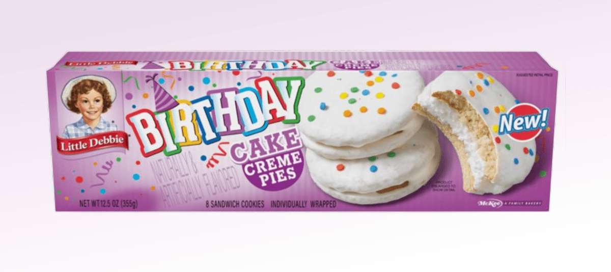 NEW Little Debbie Birthday Cake Creme Pies Coming This April | Hip2Save