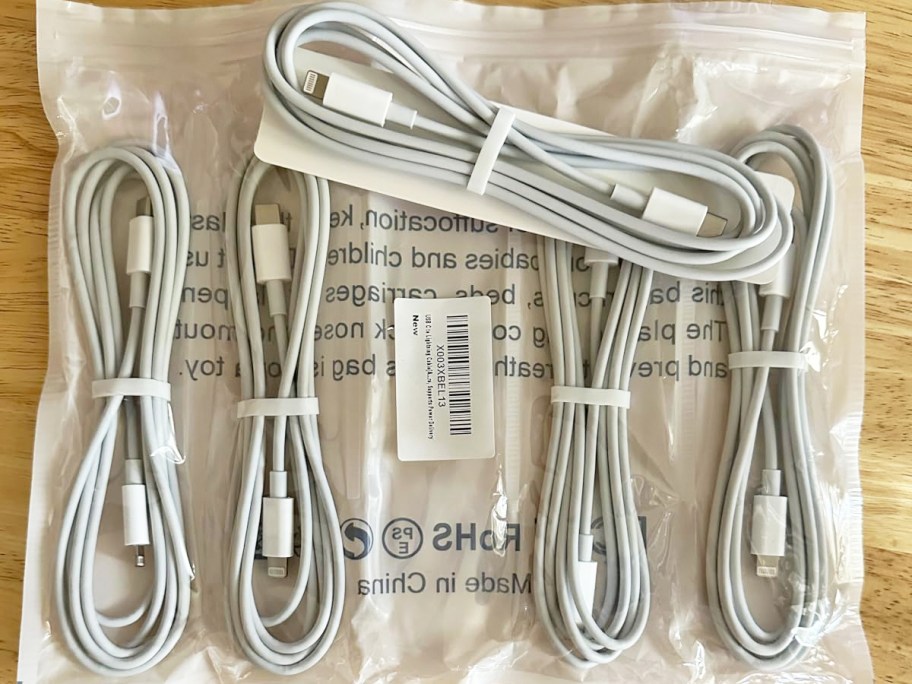 iPhone USB-C Lightning 6' Charging Cables 5-Pack Only $4.99 on Amazon ...