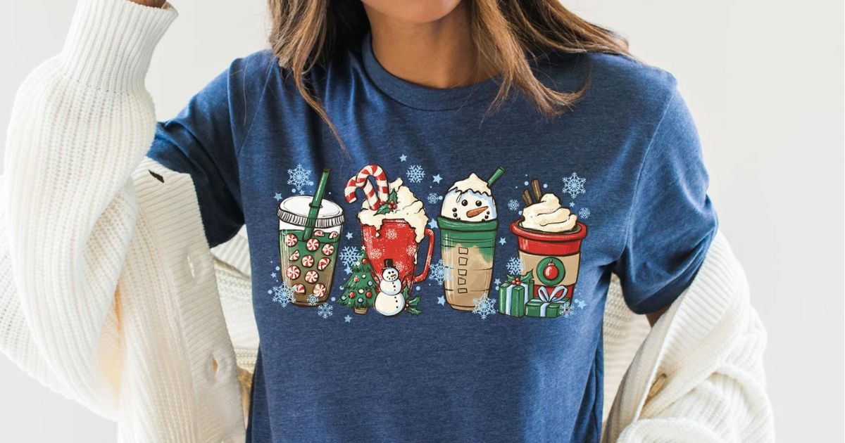 Christmas Graphic Tees from $12.79 Shipped | Starbucks, The Grinch ...