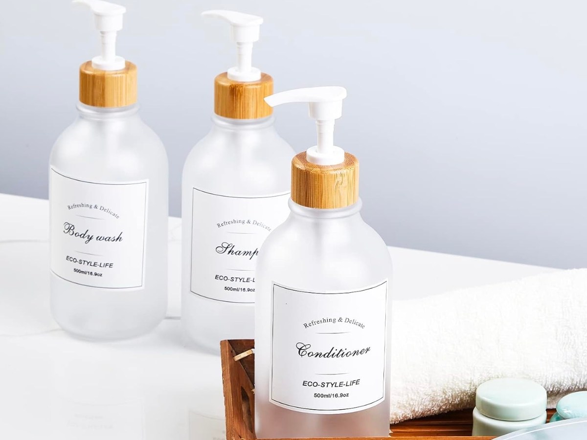 Refillable Shampoo & Conditioner Bottles 3-Pack ONLY $8.98 on Amazon ...