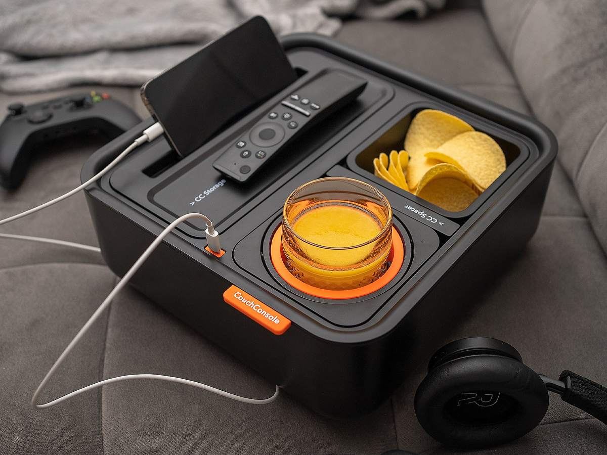 Couch Caddy Snack Tray & Charging Hub from $45 Shipped (Reg. $70 ...