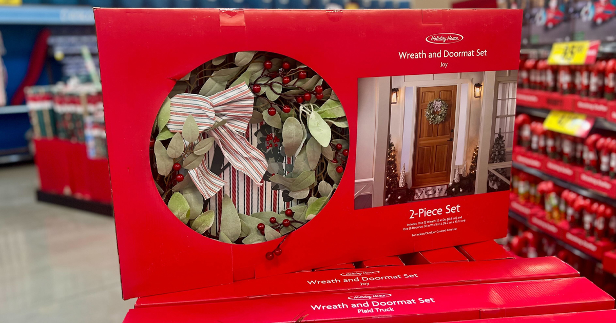 Christmas Wreath & Doormat Set Only $9.99 at Kroger (Regularly $60 ...