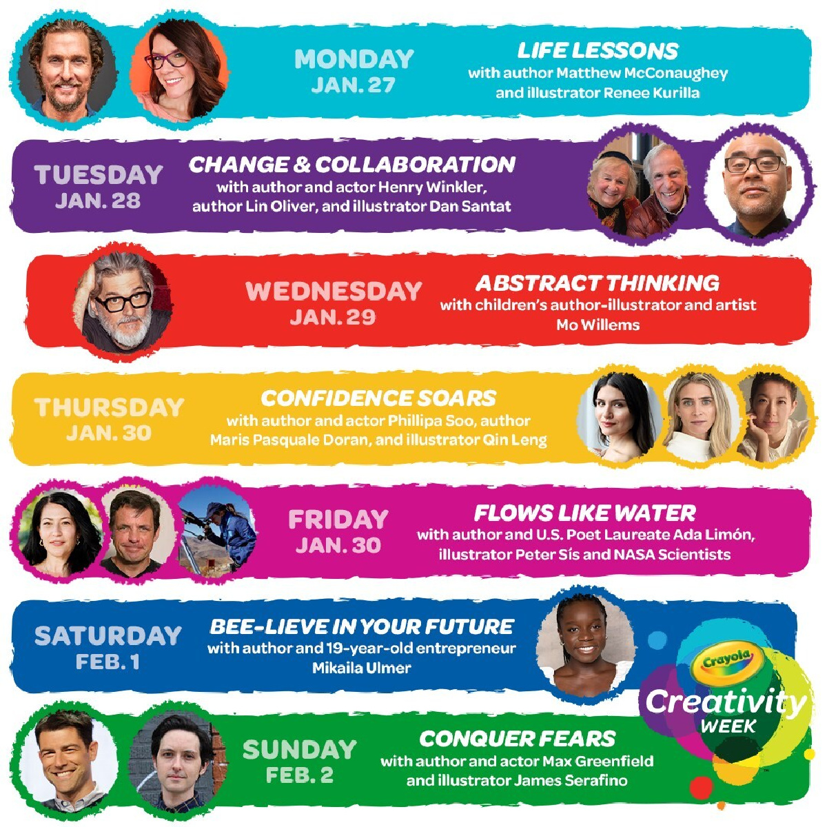 FREE 2025 Crayola Creativity Week Kicks Off January 27th