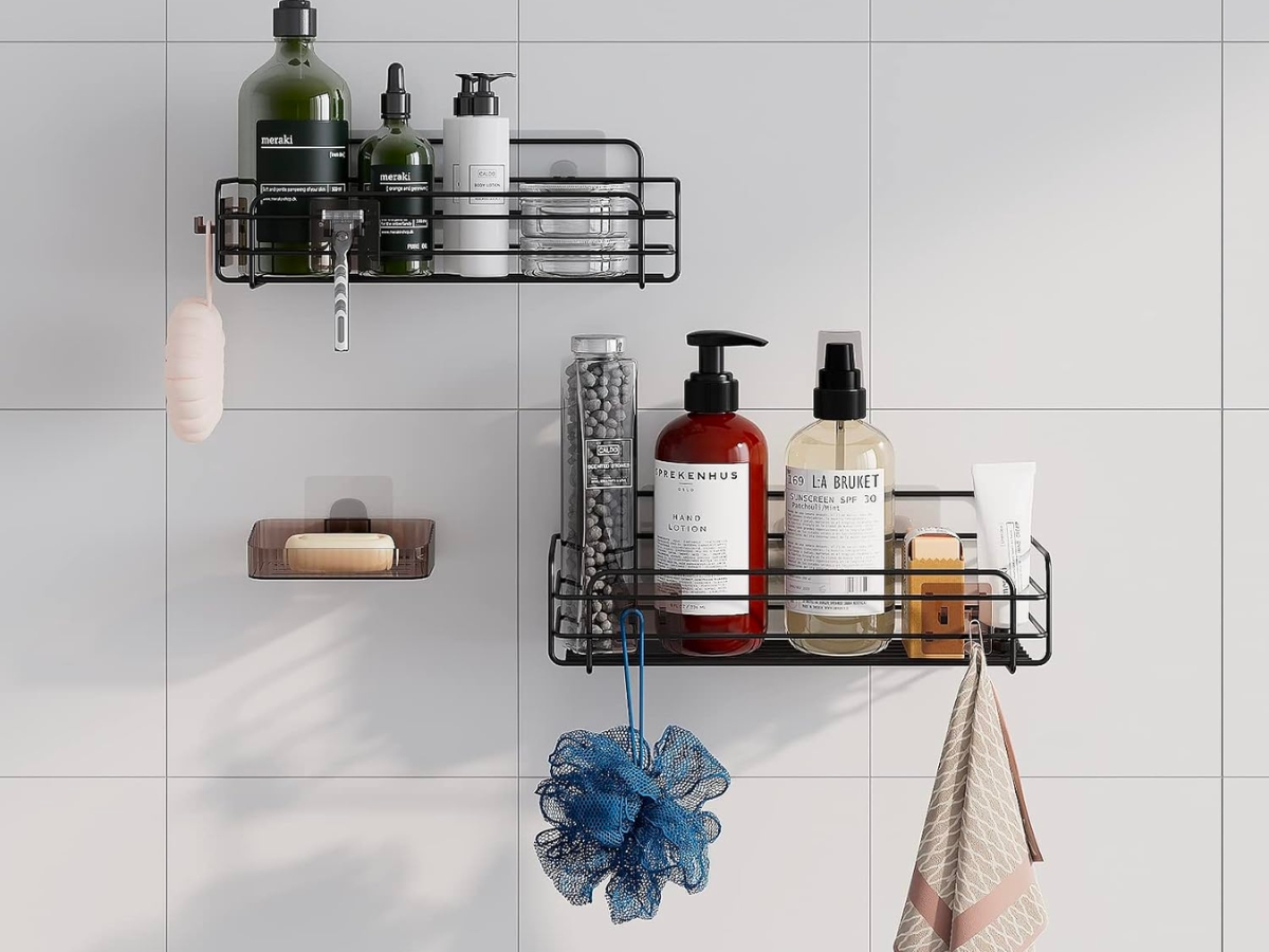Shower Storage Caddy Shelves 3-Pack Just $10.80 on Amazon (Reg. $22 ...