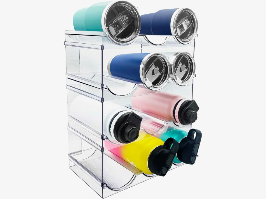 Water Bottle Organizer Just $14.99 on Amazon | Fits 12 Large Bottles, Tumblers, & More | Hip2Save