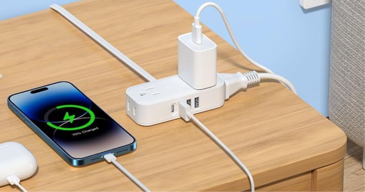 Compact Power Strip w/ 4 USB Ports ONLY $9.50 Shipped for Prime Members ...