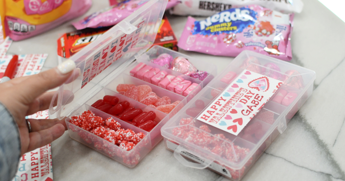Make a Cute Valentine's Day Snack Box Using a Tackle Box!