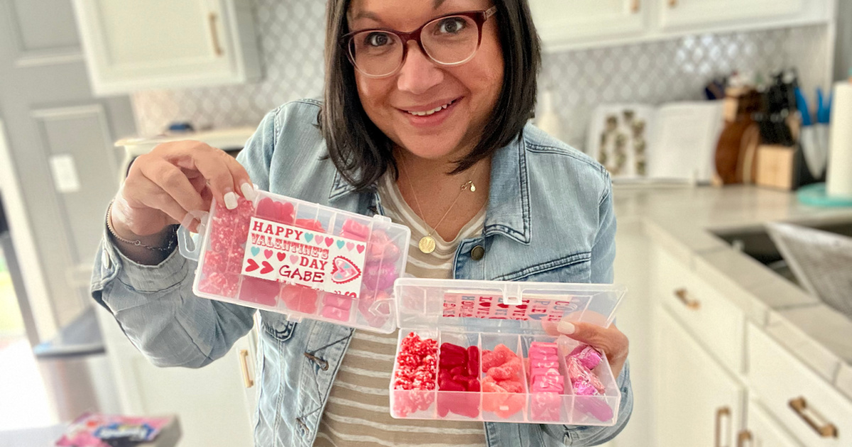 Make a Cute Valentine's Day Snack Box Gift Using a Tackle Box!