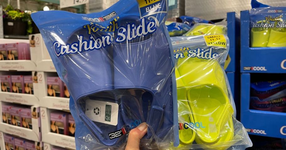 32 Degrees Kids Cushion Slides Just $8.99 at Costco | Hip2Save