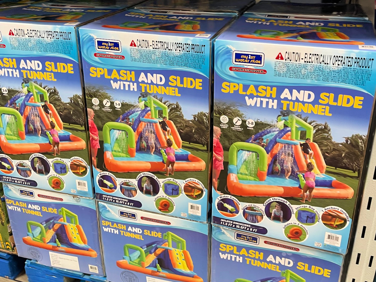 $100 Off GIANT Backyard Water Park w/ 2 Slides & 2 Splash Pools at Sam ...