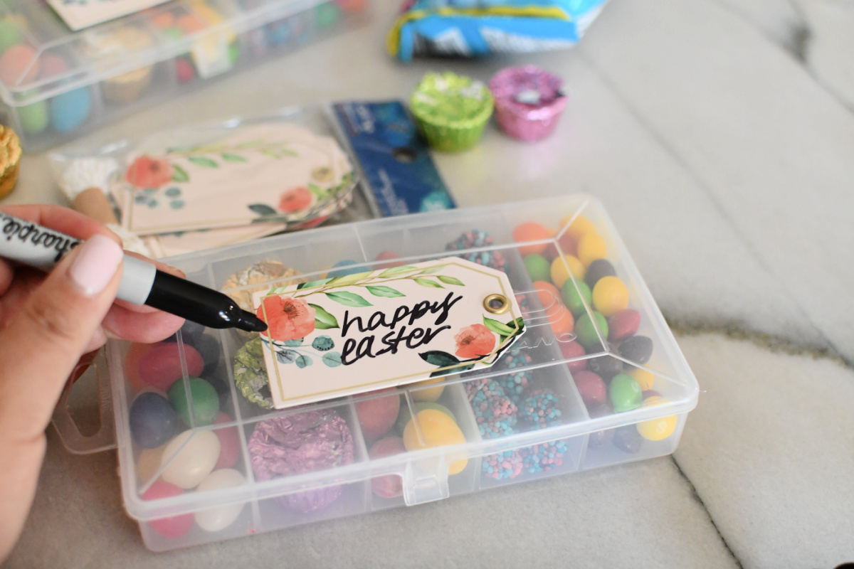 Create an Easter Snackle Box Using Candy and a Tackle Box!