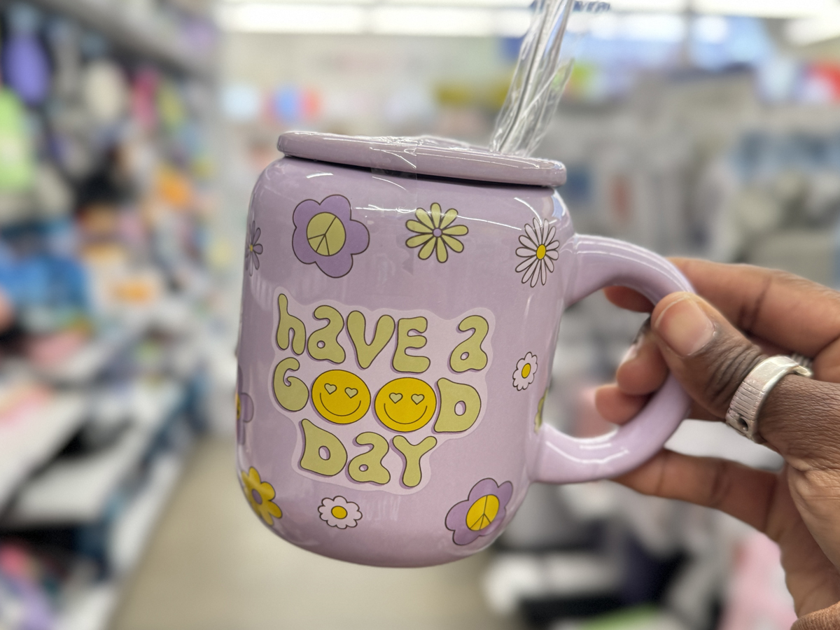 Five Below Has Ceramic Mugs w/ Lids For Only $5.55!