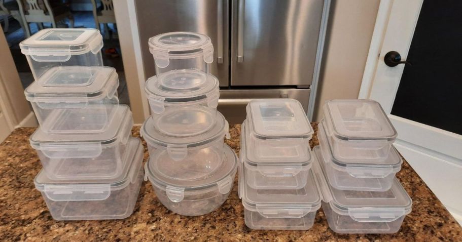 Extra Large Freezer Storage Containers w/ Lids 28-Piece Set Only $19.99 ...