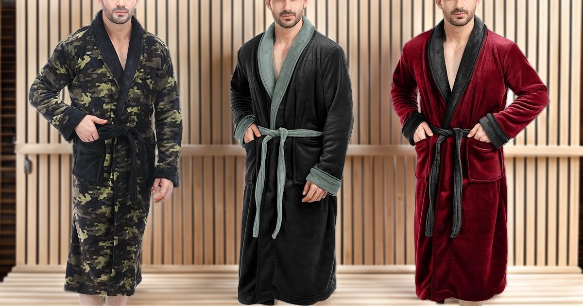 Highly-Rated Men's Bath Robe ONLY $16.99 on Amazon (Regularly $32 ...