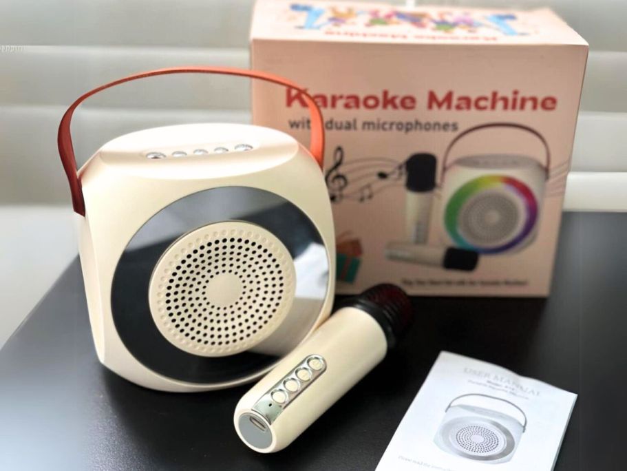 Mini Karaoke Machine w/ Wireless Microphone JUST $14.99 on Amazon (Reg ...