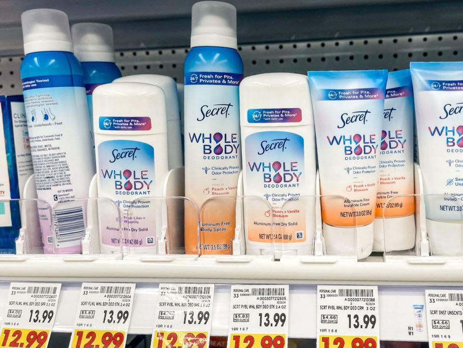 TWO Secret or Old Spice Whole Body Deodorants Just $2.99 Each at Kroger ...