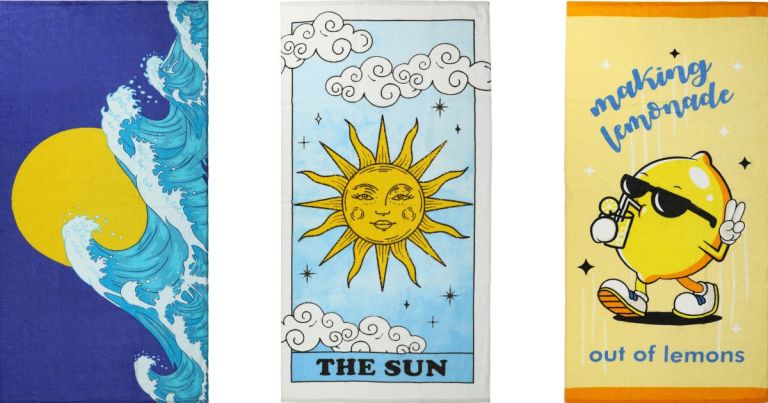 Five Below Beach Towels JUST $5.55 | Over 20 Colorful Design Choices ...