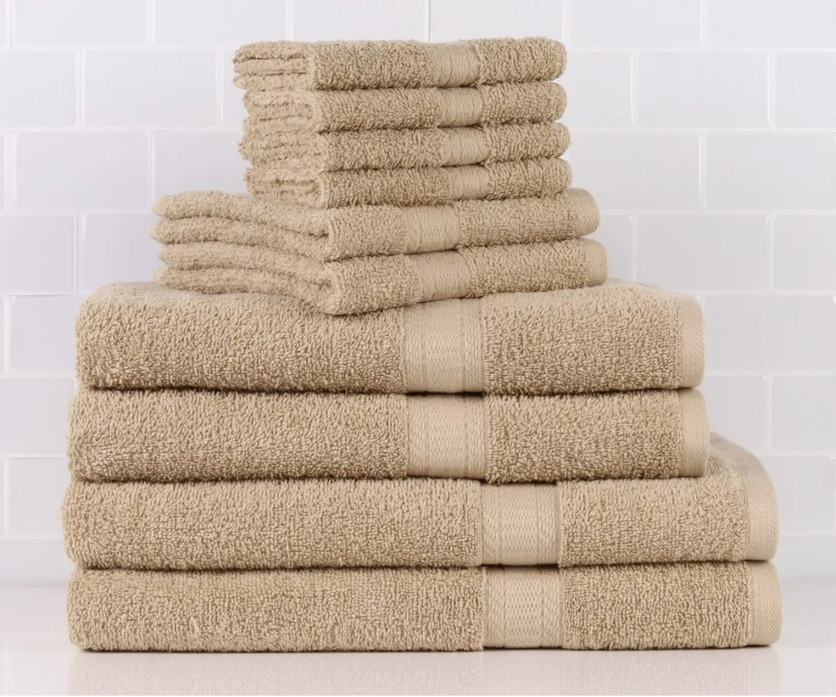 Mainstays 10-Piece Bath Towels Set Only $9.70 on Walmart.com (Regularly ...
