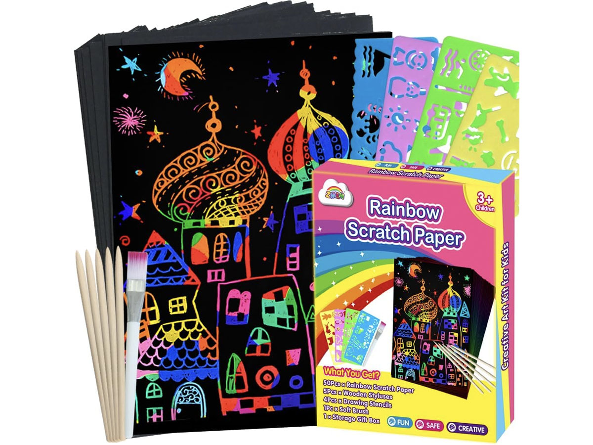 Rainbow Scratch Art 60-Piece Set Only $4.99 on Amazon (Reg. $11) | Hip2Save