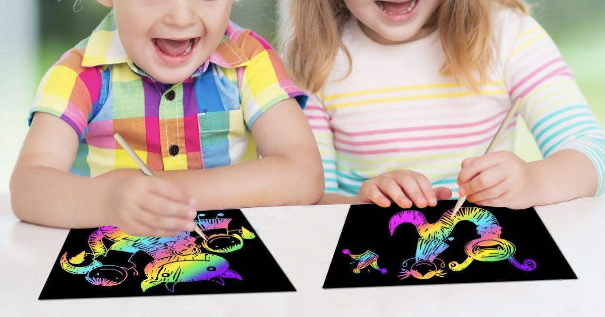 Rainbow Scratch Art 60-Piece Set Only $4.99 on Amazon (Reg. $11) | Hip2Save