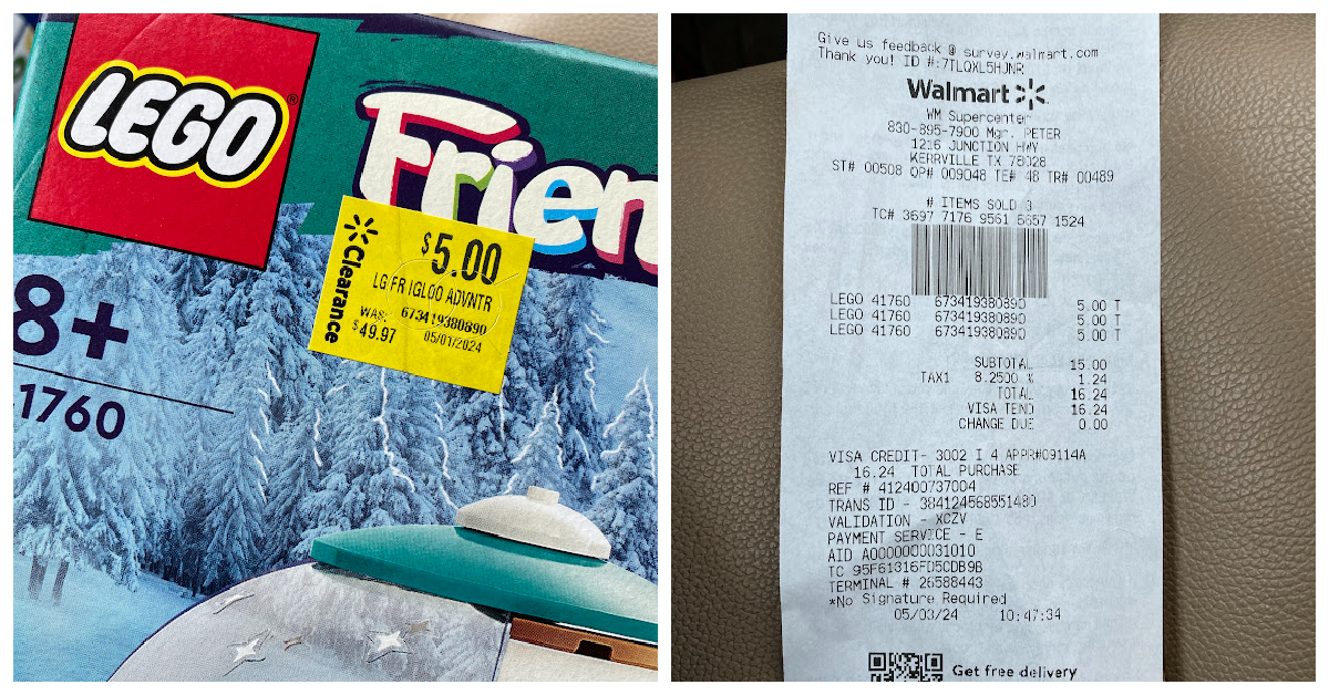 This Reader Scored 90% Off LEGOs by Checking Out Walmart Clearance Aisles