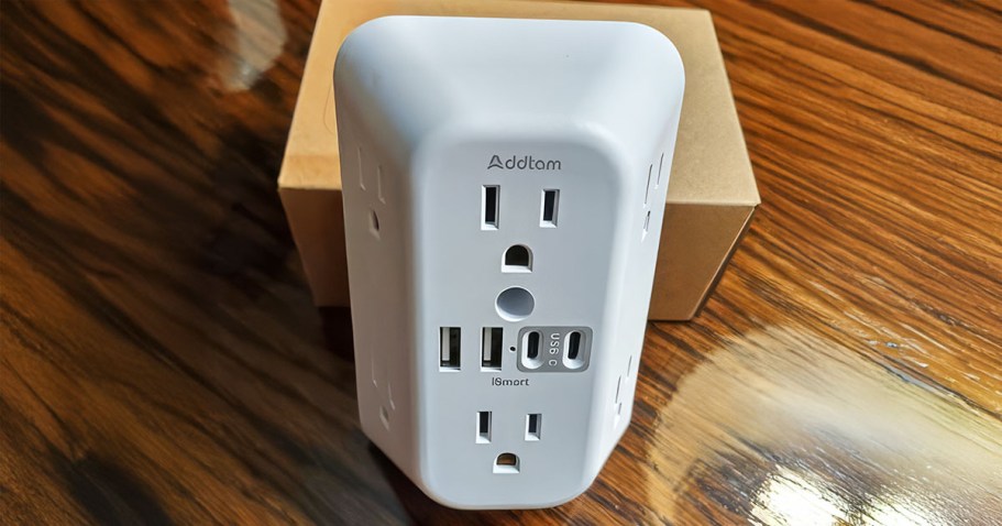 Wall Outlet Extender Just $7.99 Shipped w/ Amazon Prime | 6 Plugs & 4 ...