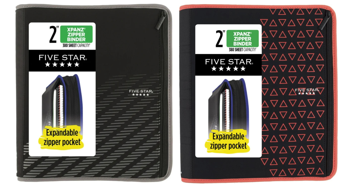 Five Star Zipper Binder Just $12.67 on Walmart - Includes Pencil Pouch ...