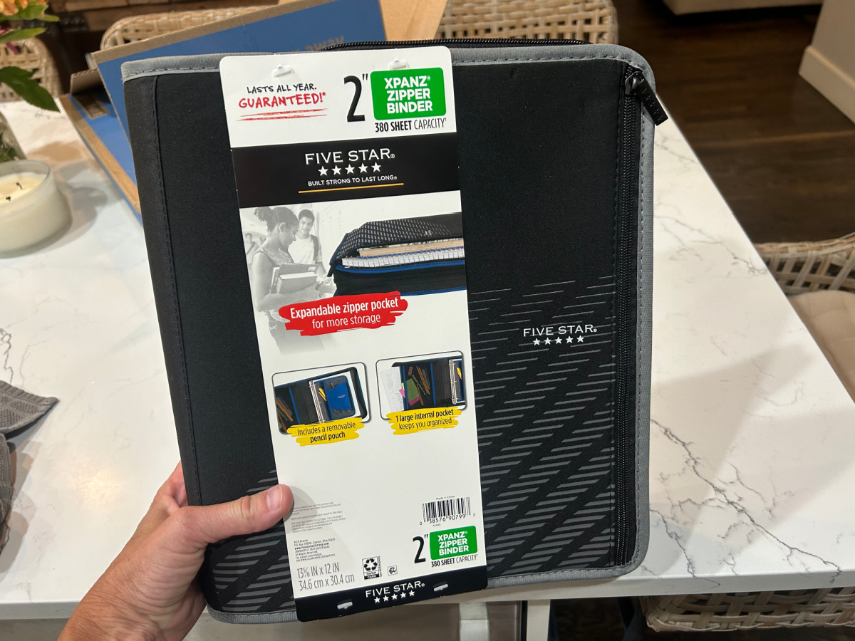 Five Star Zipper Binder Just $12.67 on Walmart - Includes Pencil Pouch ...