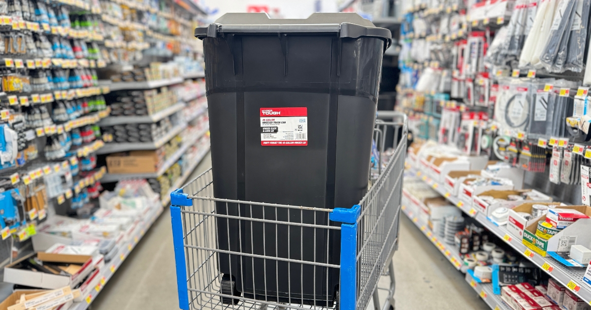 Wheeled Heavy Duty Plastic 45-Gallon Trash Can Just $29.96 on Walmart ...