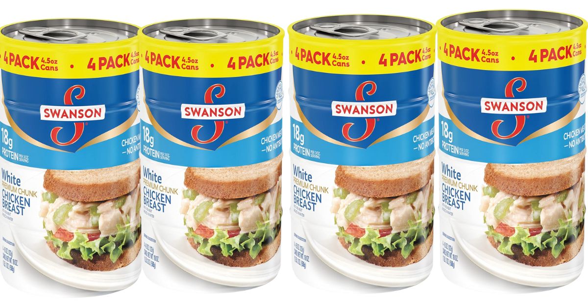 Swanson Premium Chunk Chicken Breast Cans 16-Count Only $20 Shipped on ...
