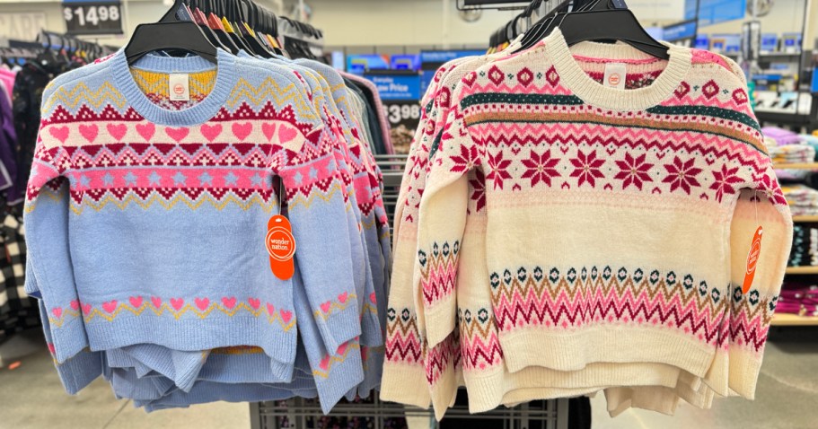 Wonder Nation Girls Fair Isle Sweater Only $15.98 on Walmart.com + More ...