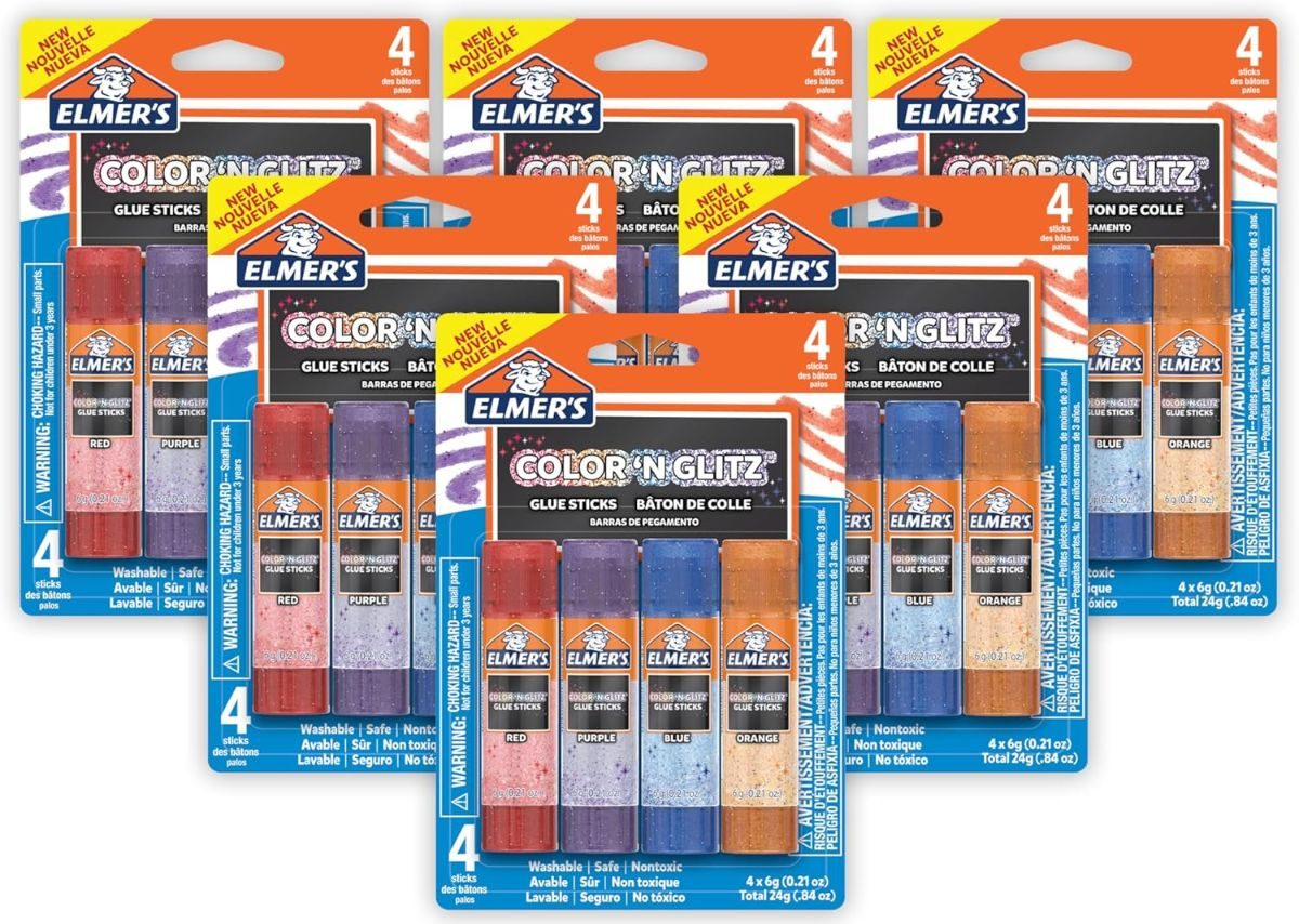 Elmer's Color & Glitz Glue Sticks 24-Pack $6.88 Shipped on Amazon (Just ...
