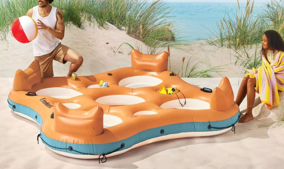 Large 4-Person Float w/ Cupholders and Storage Only $49.99 Shipped on ...