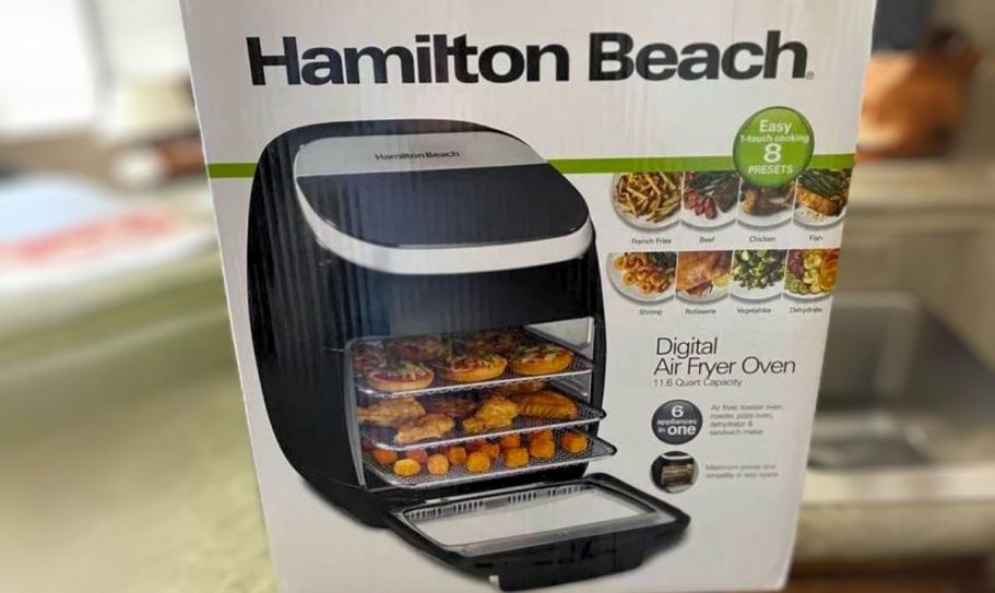 Hamilton Beach LARGE 11-Liter Air Fryer w/ Rotisserie & Rotating Basket ...
