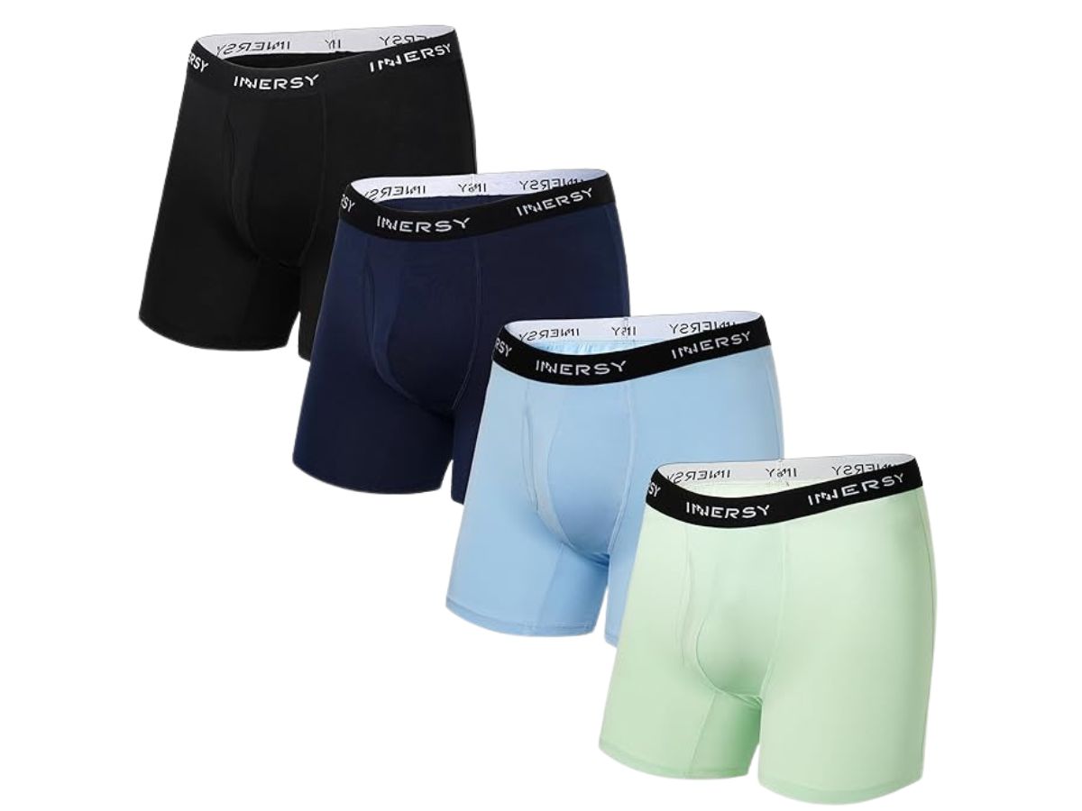 Innersy Men's Boxer Briefs 4-Pack $22 Shipped on Amazon | Tagless ...