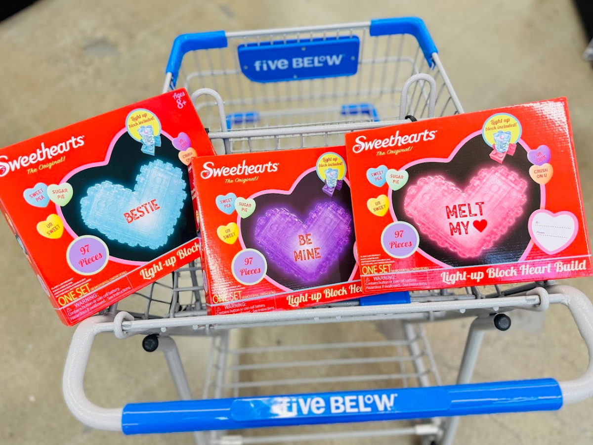 NEW Valentine's Items at Five Below - Sweethearts Light Up Blocks ...