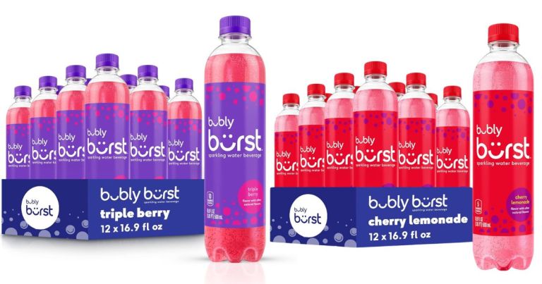 bubly burst 12-Pack Only $7.64 Shipped on Amazon (ZERO Calories & No ...