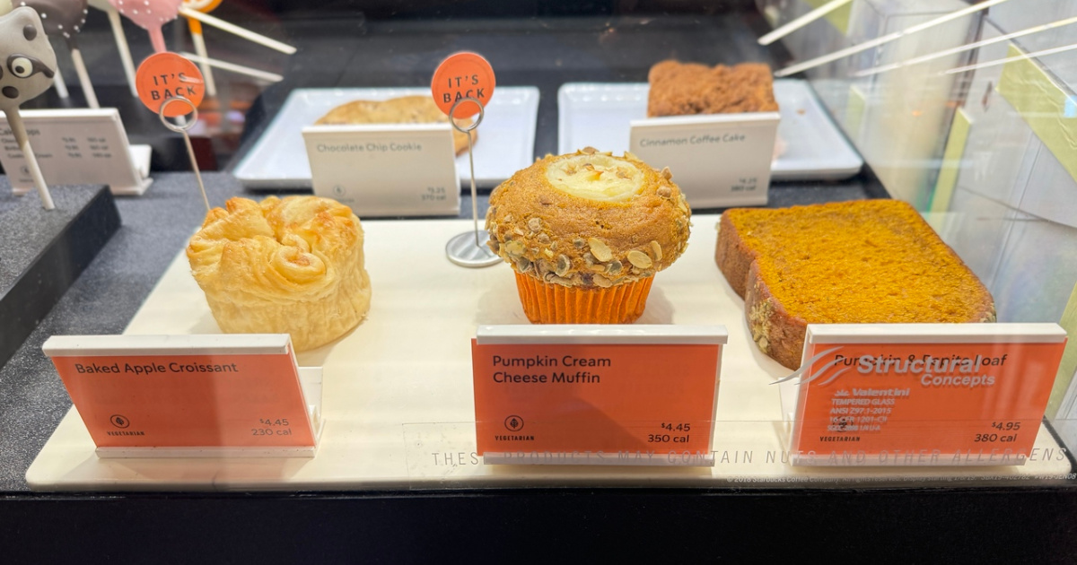 Starbucks Fall Menu Available Now