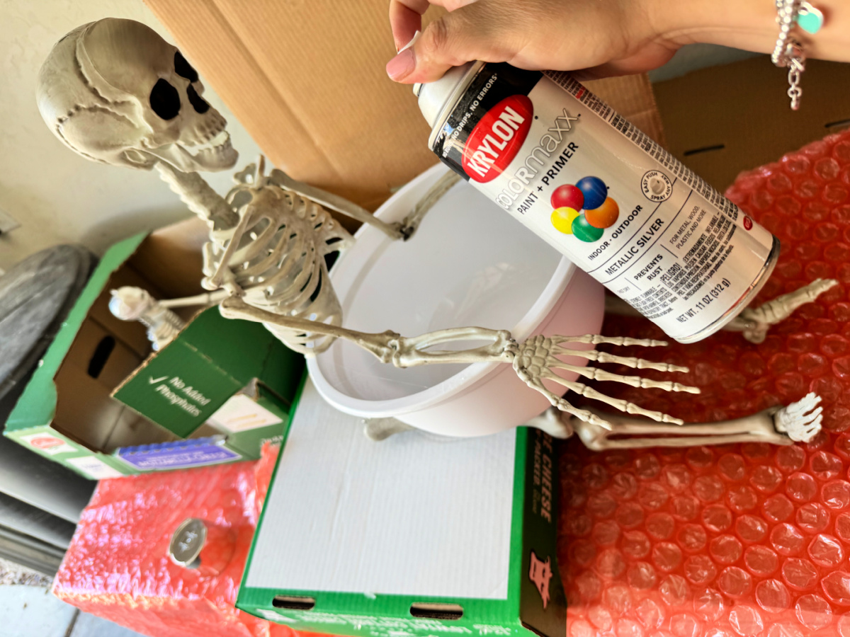 DIY Halloween Skeleton Candy Bowl (Pottery Barn Inspired Craft!)