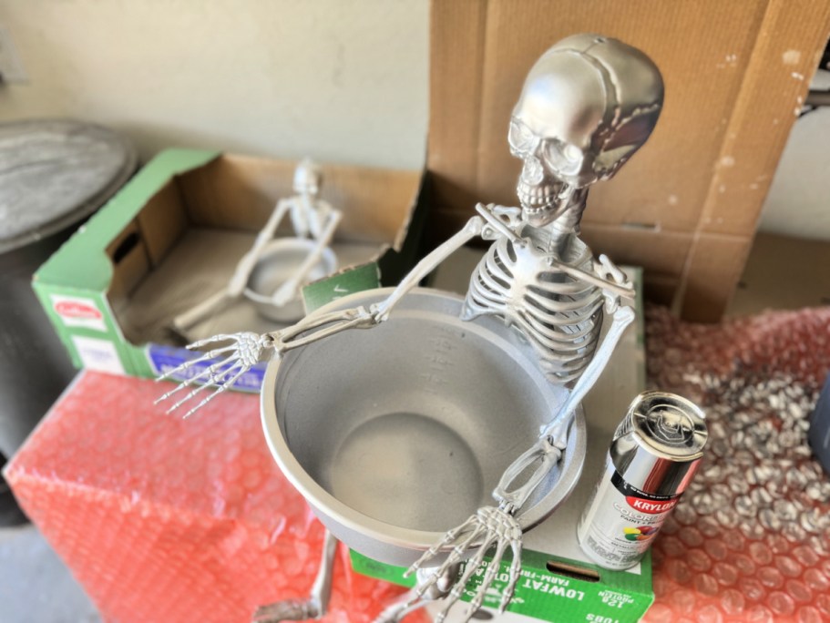 DIY Halloween Skeleton Candy Bowl (Pottery Barn Inspired Craft!)